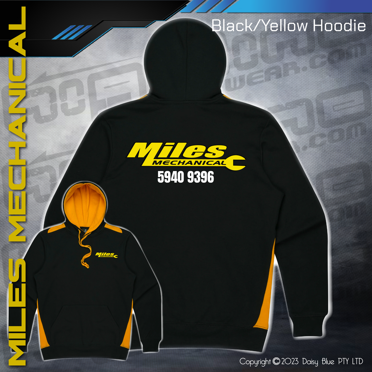 Contrast Hoodie - Miles Mechanical – Highline Racewear