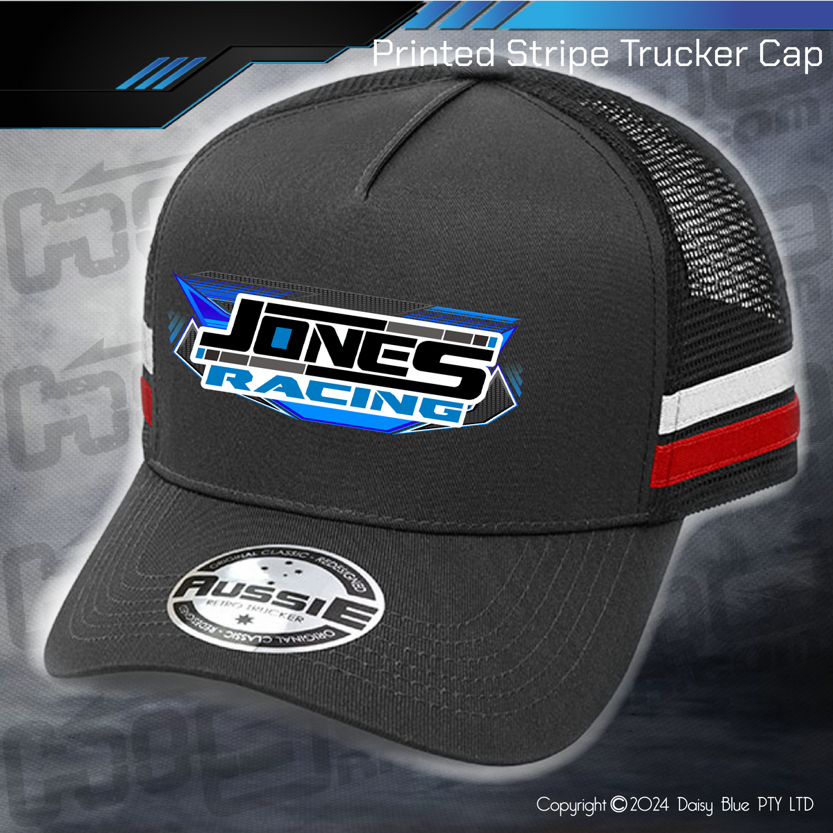 STRIPE Trucker Cap - Jones Racing – Highline Racewear