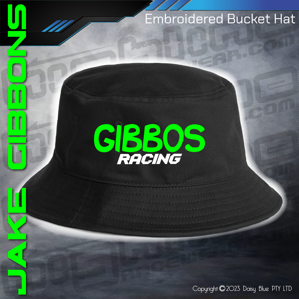 Embroidered Bucket Hat - Jake Gibbons – Highline Racewear