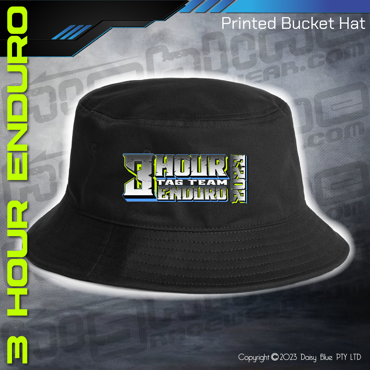 Printed Bucket Hat - 3 HOUR ENDURO 2023 – Highline Racewear