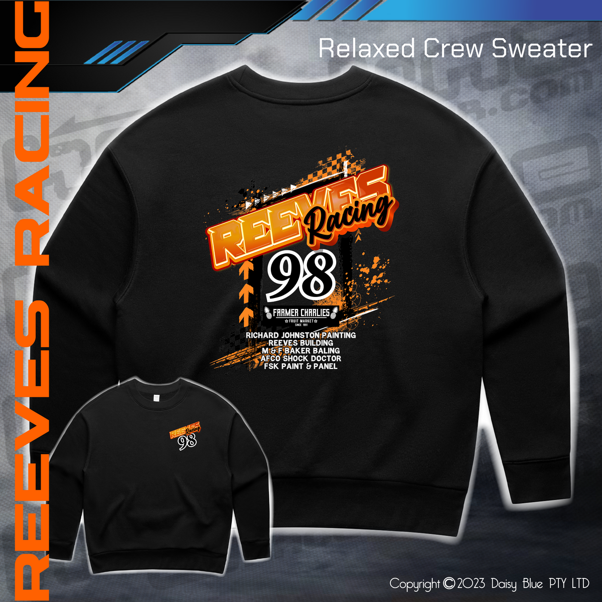 Relaxed Crew Sweater - Reeves Racing – Highline Racewear