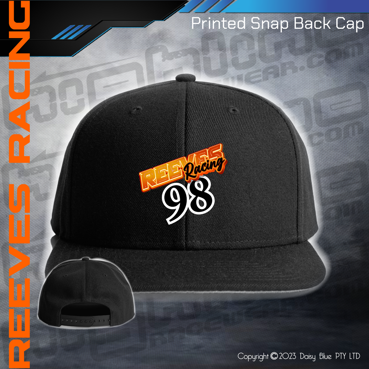 Printed Snap Back CAP - Reeves Racing – Highline Racewear