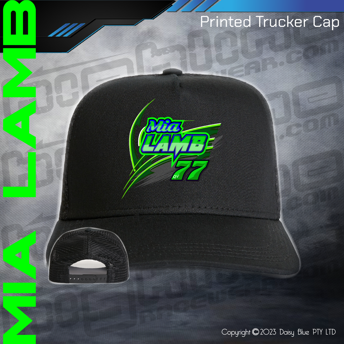 Printed Trucker Cap - Mia Lamb – Highline Racewear