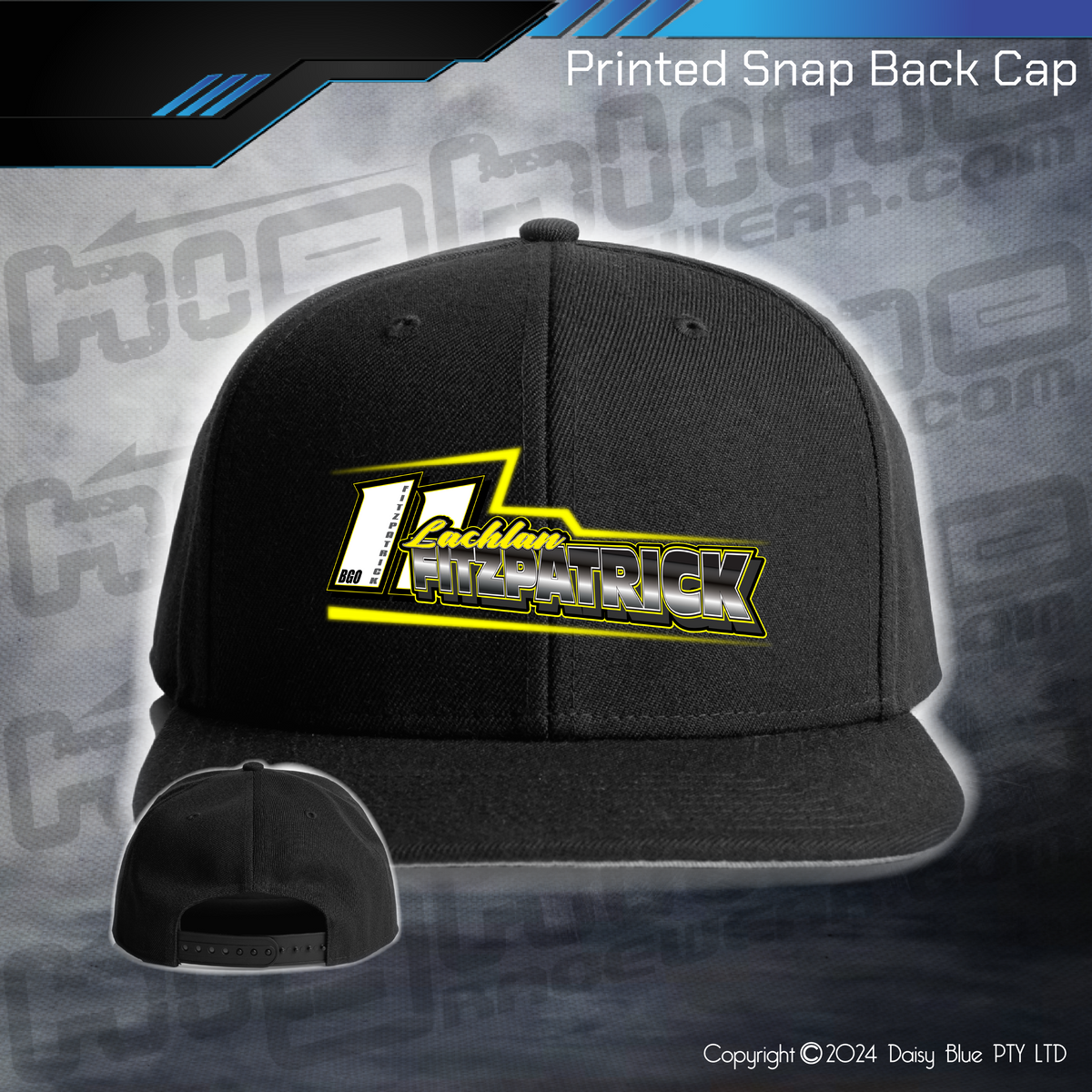 Printed Snap Back CAP - Lachlan Fitzpatrick – Highline Racewear
