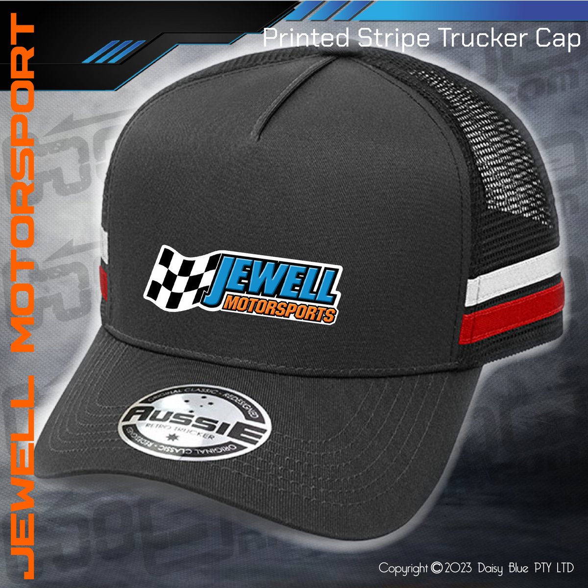 STRIPE Trucker Cap - Jewell Motorsport – Highline Racewear