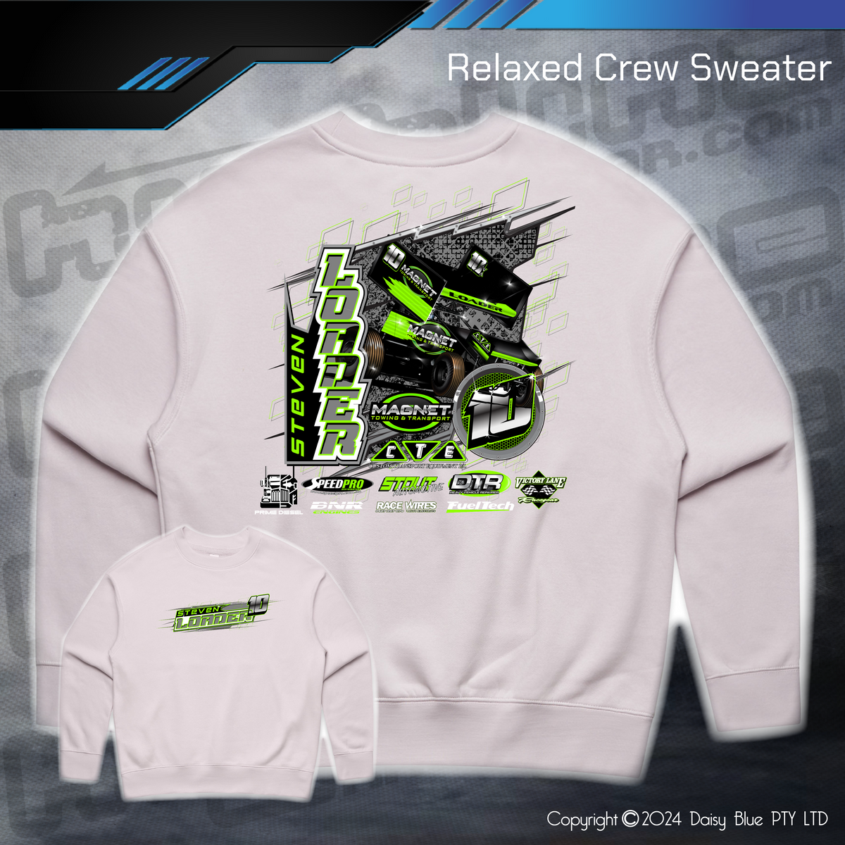 Relaxed Crew Sweater - Steve Loader Sprint Car – Highline Racewear
