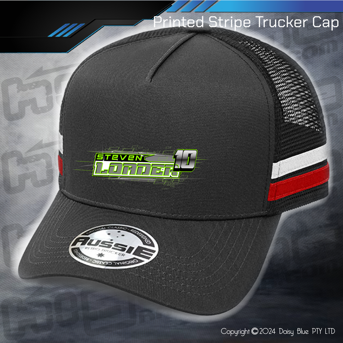 STRIPE Trucker Cap - Steve Loader Sprint Car – Highline Racewear