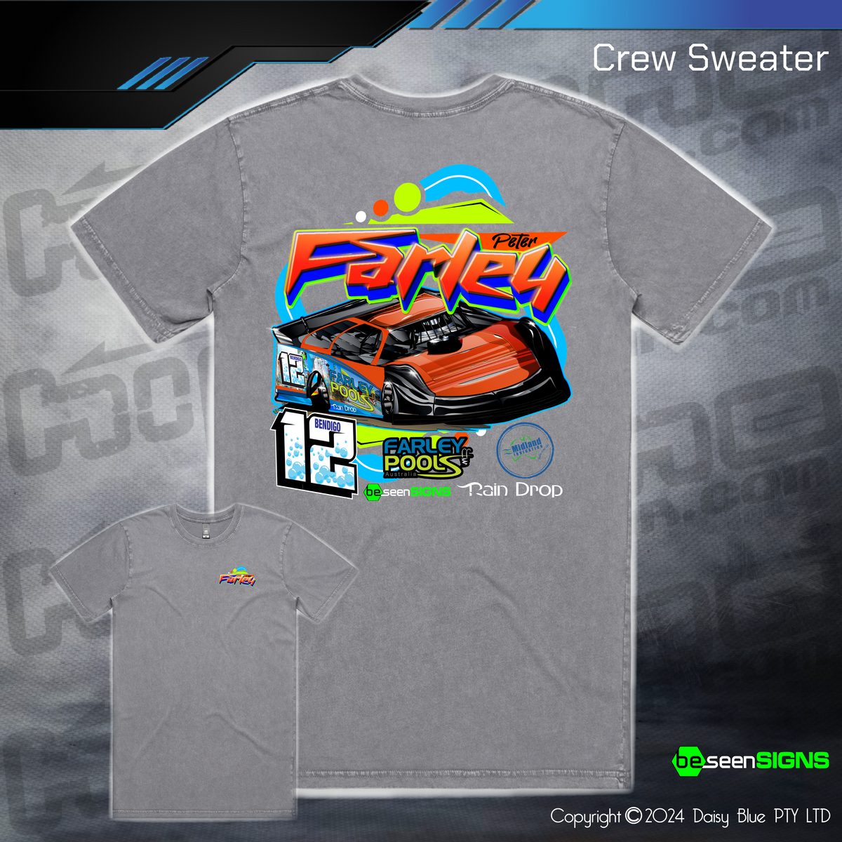 Stonewash Tee - Peter Farley – Highline Racewear