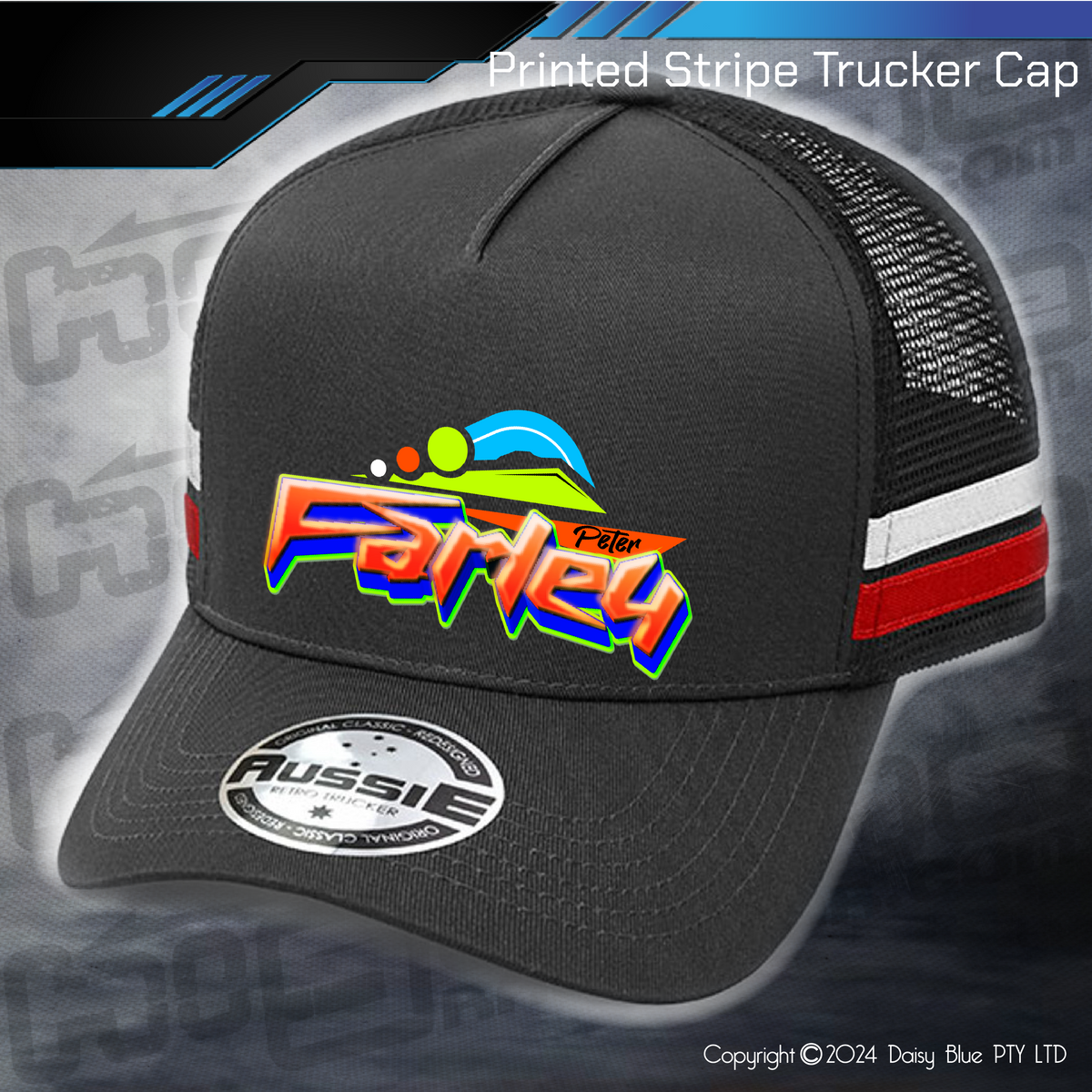 STRIPE Trucker Cap - Peter Farley – Highline Racewear