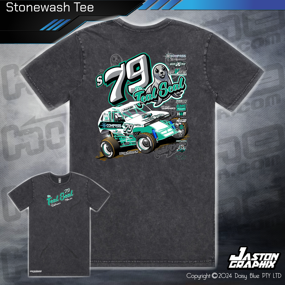 Stonewash Tee - Humphries/Walsh Racing – Highline Racewear