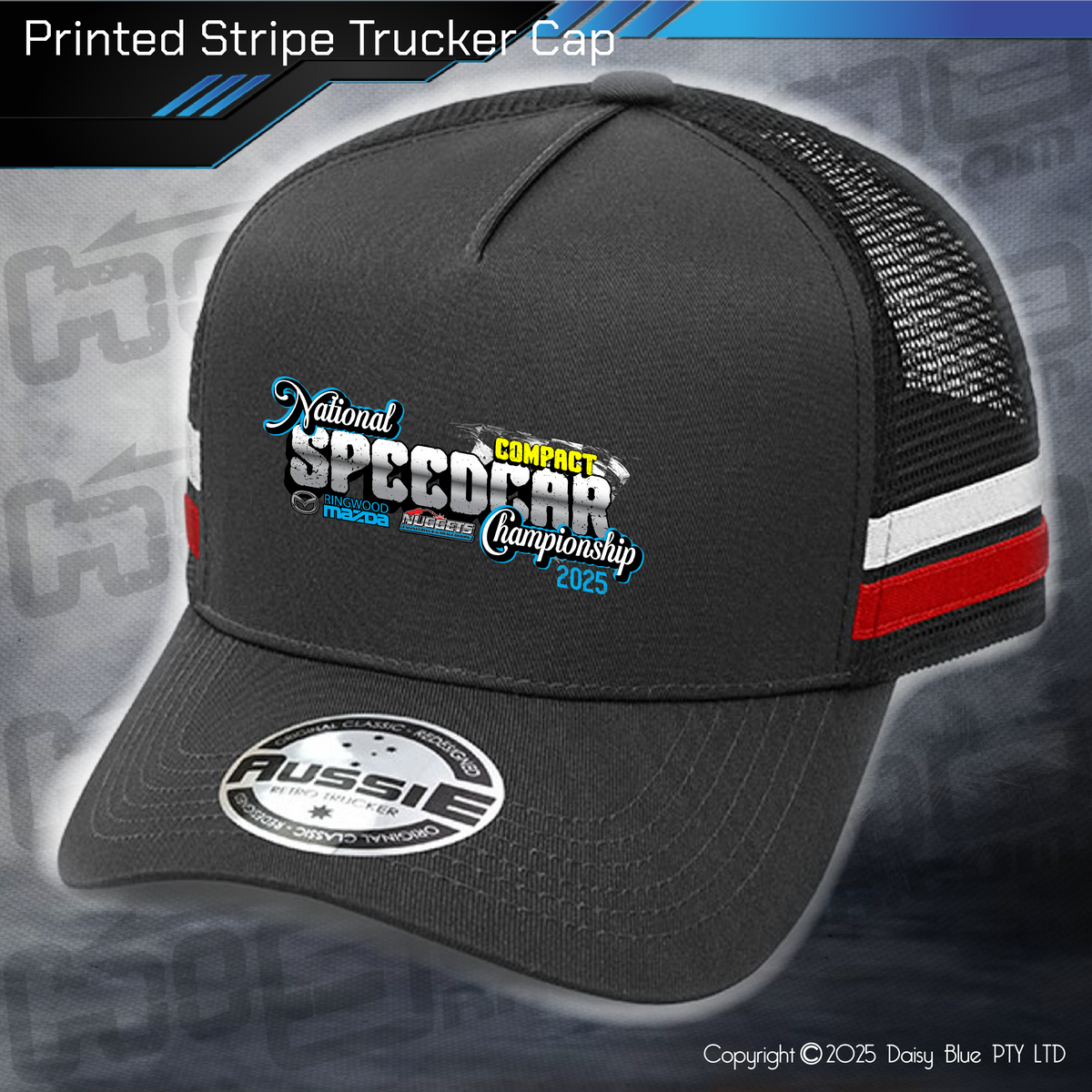 STRIPE Trucker Cap - Australian Compact Speedcar Championship 2025 ...