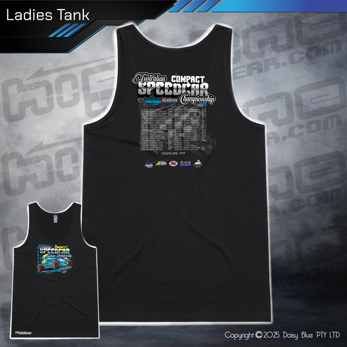 Ladies Tank - Australian Compact Speedcar Championship 2025 – Highline ...