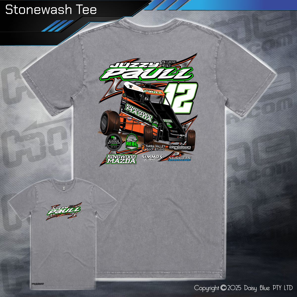 Stonewash Tee - Justin Paull – Highline Racewear