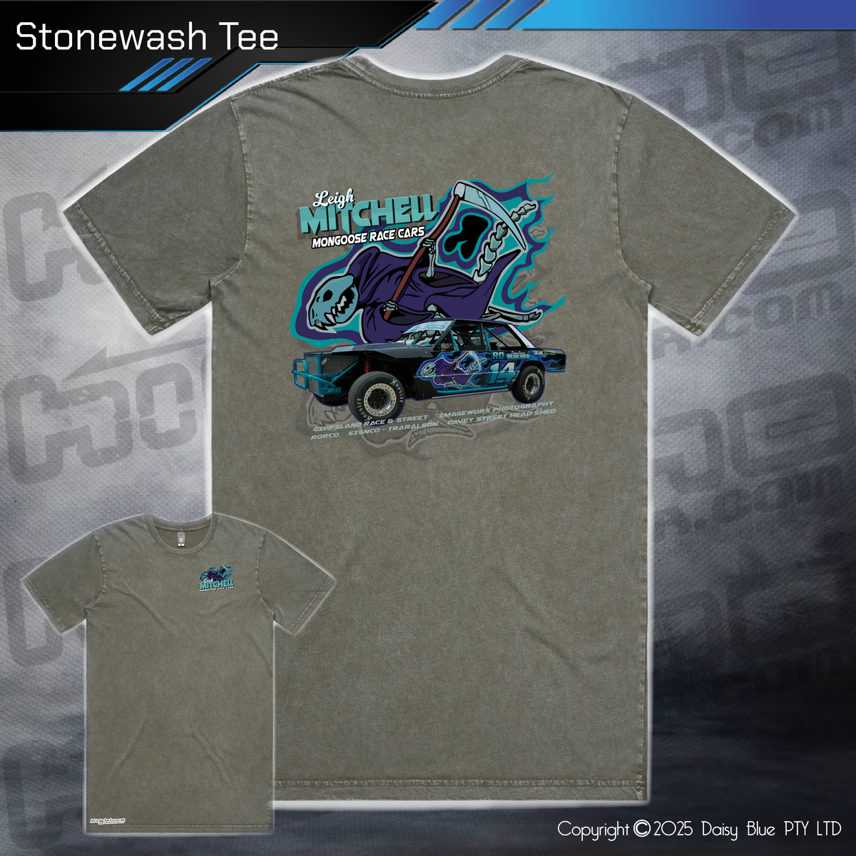 Stonewash Tee - Leigh Mitchell – Highline Racewear
