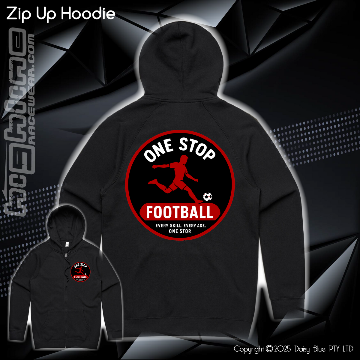 Zip Up Hoodie - One Stop Football – Highline Racewear
