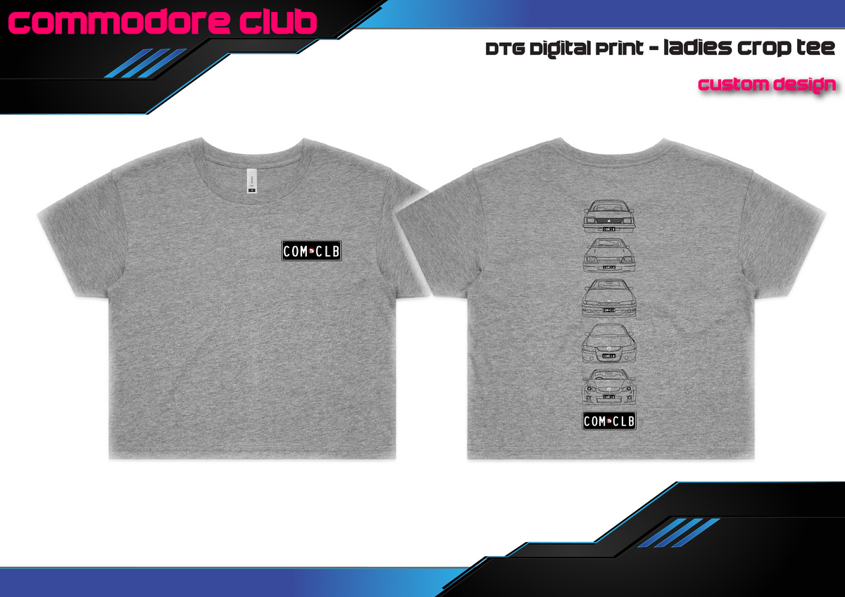 Ladies Crop Tee - STACK – Highline Racewear