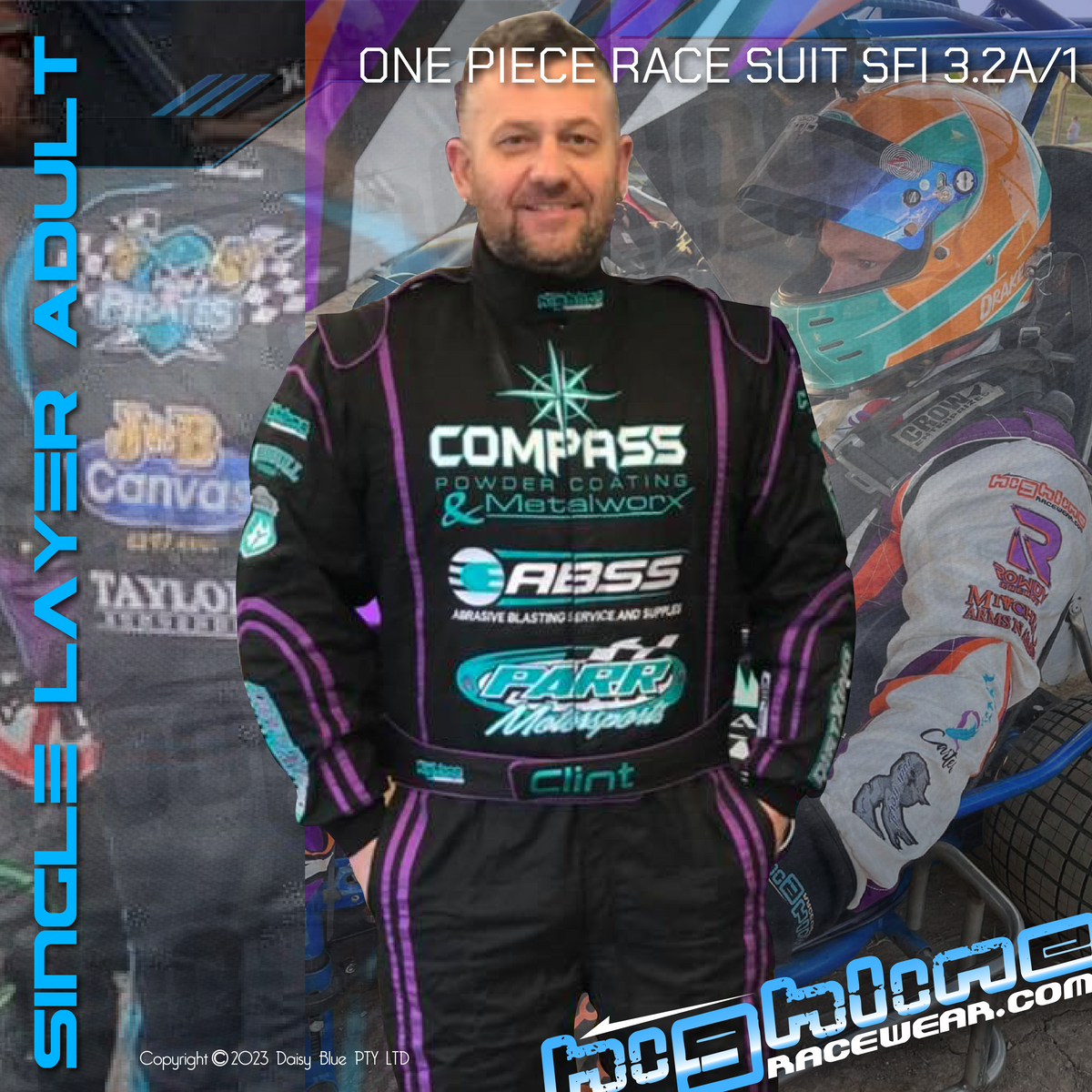 SINGLE LAYER Adult Custom Race Suit - SFI 3.2a/1 – Highline Racewear